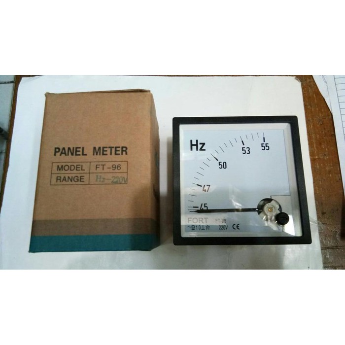 Jual Frekuensi / Hz meter / Hertz Meter 45-55 HZ Tipe Jarum Body 96x96 ...