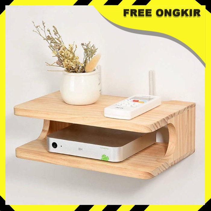 Jual Pinaplepan Rak Wifi Tempel Dinding Kotak Kayu Router Wifi Kayu ...