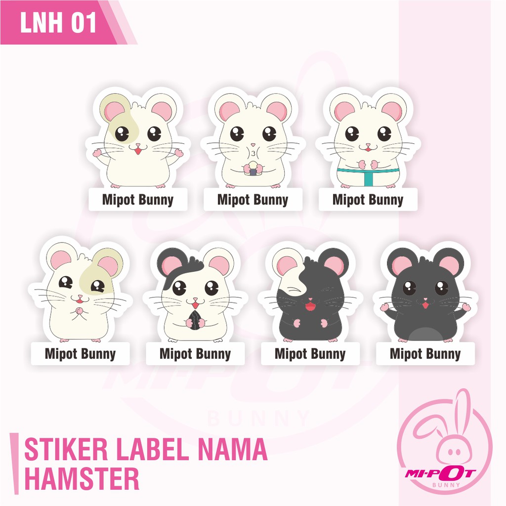 Jual STIKER LABEL NAMA - HAMSTER 01 | Shopee Indonesia