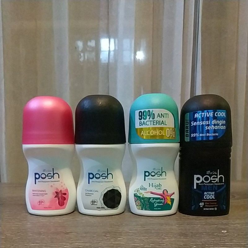 Jual posh Charcoal deodorant roll on 50ml/posh deodorant roll on/posh ...
