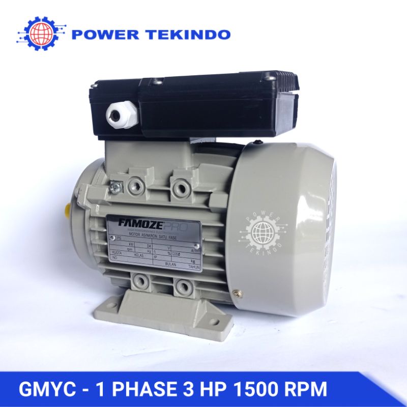 Jual Famoze Pro Dinamo 1 Phase 3 HP 1500 RPM GMYC Elektro Motor 3 PK | Shopee Indonesia