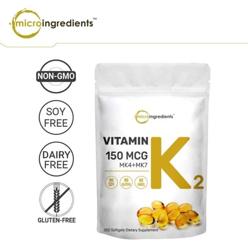 Jual Micro Ingredient Vitamin K2 MK4+MK-7 Softgel USA | Shopee Indonesia