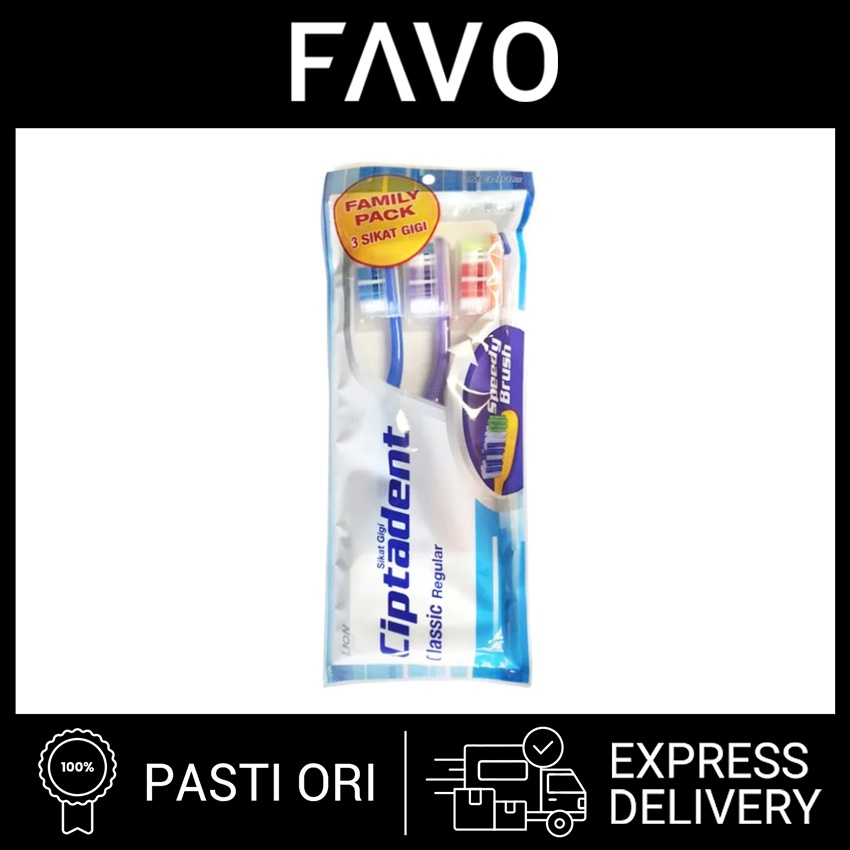 Jual Sikat Gigi - Ciptadent Classic Regular Medium Toothbrush - 3 Pcs ...