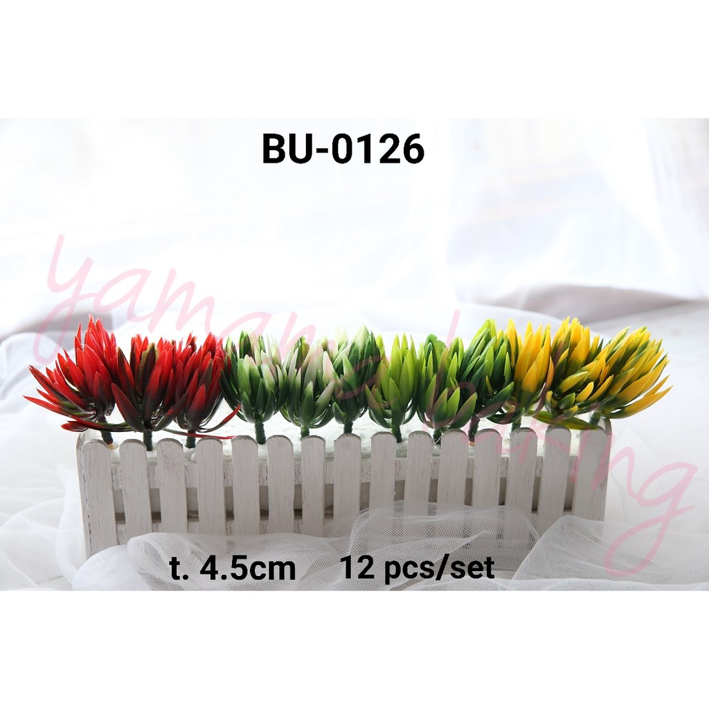 Jual BU-0126 Topper hiasan kue tart cake rumput bunga daun tanaman ...