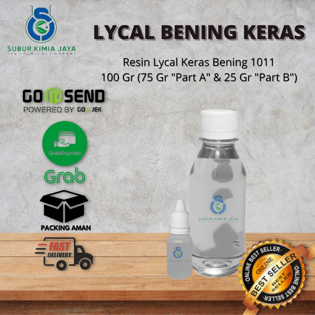 Jual Resin Lycal Lical Bening Keras + Katalis 100 gr | Shopee Indonesia