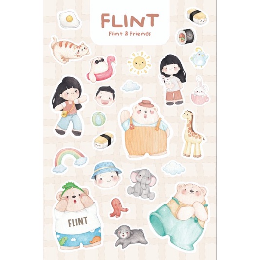 Jual cute sticker favorite food vinyl sticker doff anti air forest ...