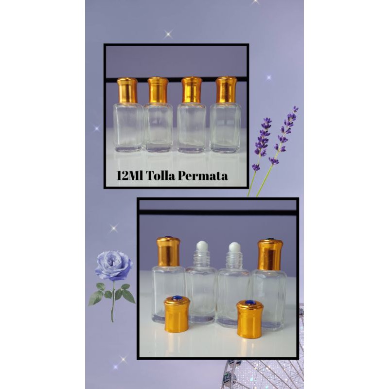 Jual BOTOL PARFUM ROLL ON 12ML TOLA PERMATA PER 6 PCS | Shopee Indonesia