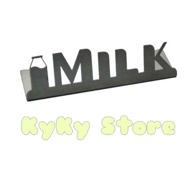 Jual TABLE SIGN MILK - BEVERAGE SIGN - PENANDA MINUMAN SUSU STAINLESS ...