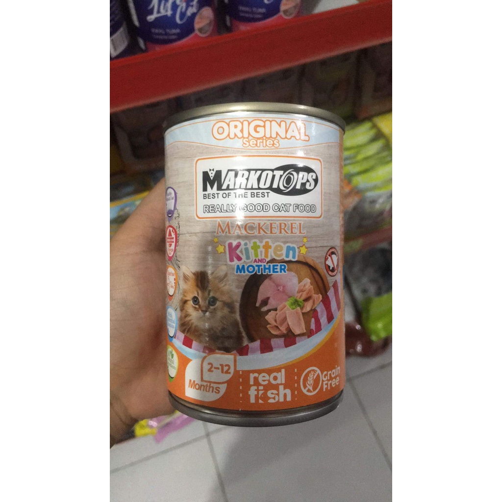 Jual MARKOTOP KALENG WETFOOD KUCING MAKANAN BASAH ANABUL 400 GRAM ...