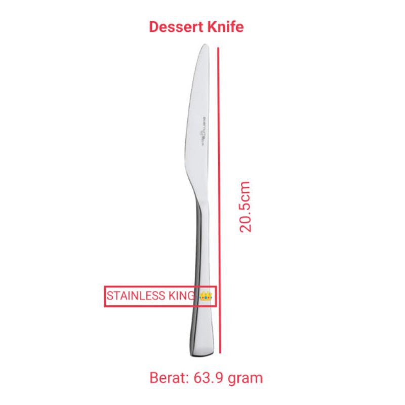 Jual Pisau Makan Pisau Dessert Stainless Table knife Dessert Knife ...