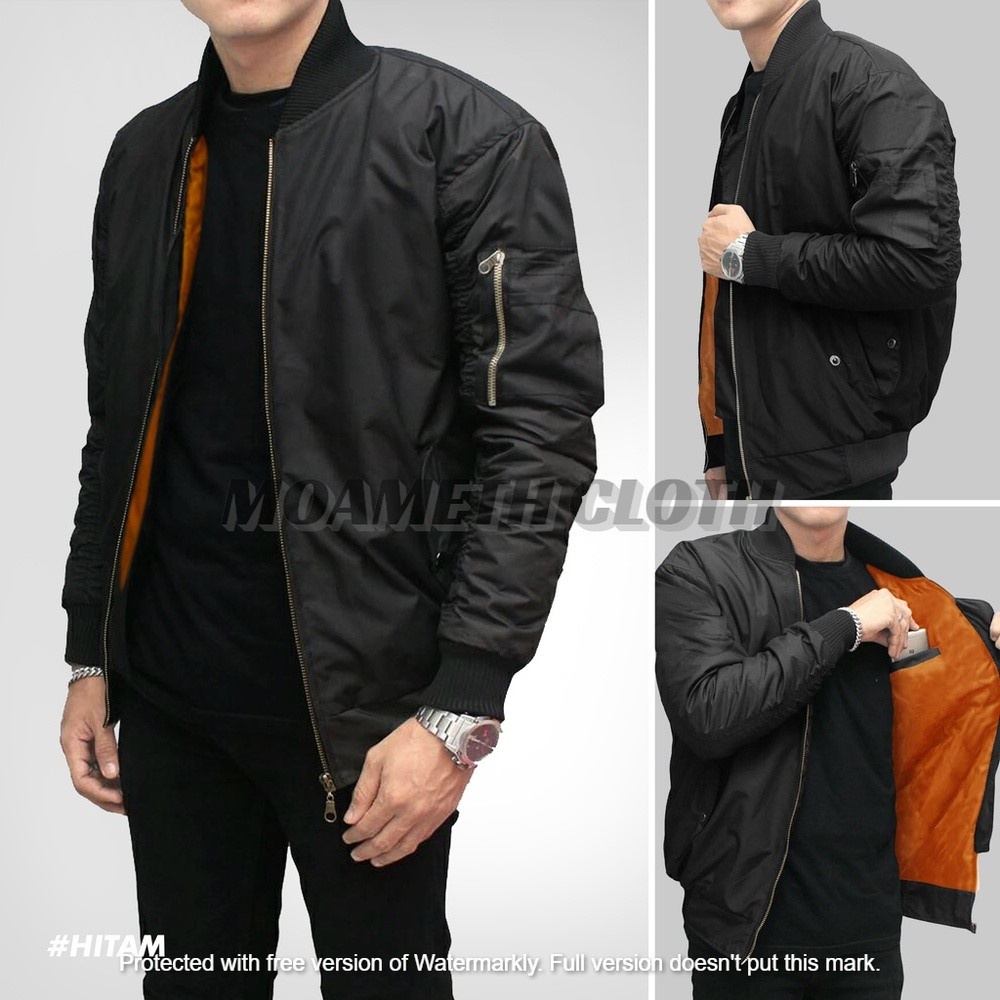 Jual JAKET BOMBER POLOS MILITARY PILOT ARMY | Shopee Indonesia