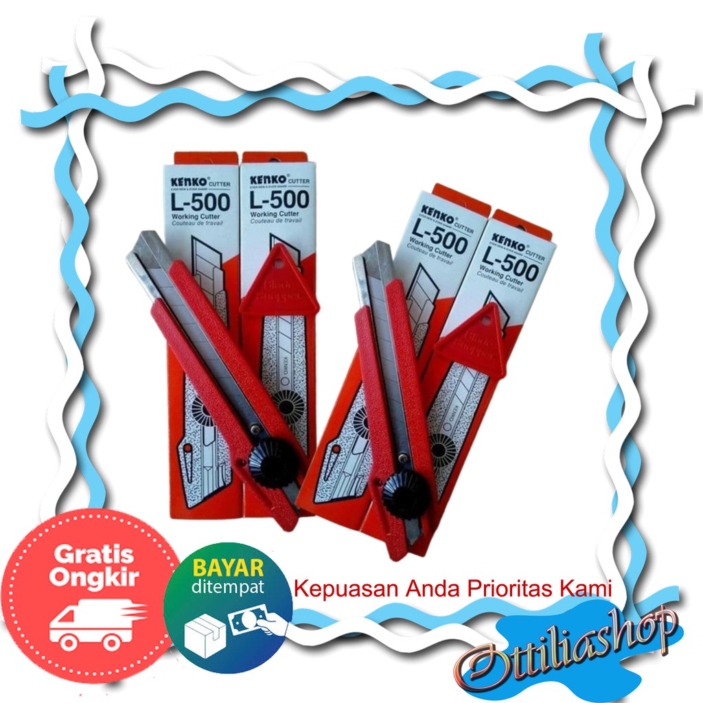 Jual CUTTER KENKO BESAR L500 PISAU KATER BESI KUAT DAN SERBAGUNA PLUS ...