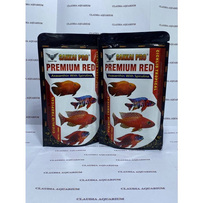 Jual Pelet Ikan Hias Sakkai Pro Premium colour Red Chiclid 100 gram pakan | Shopee Indonesia