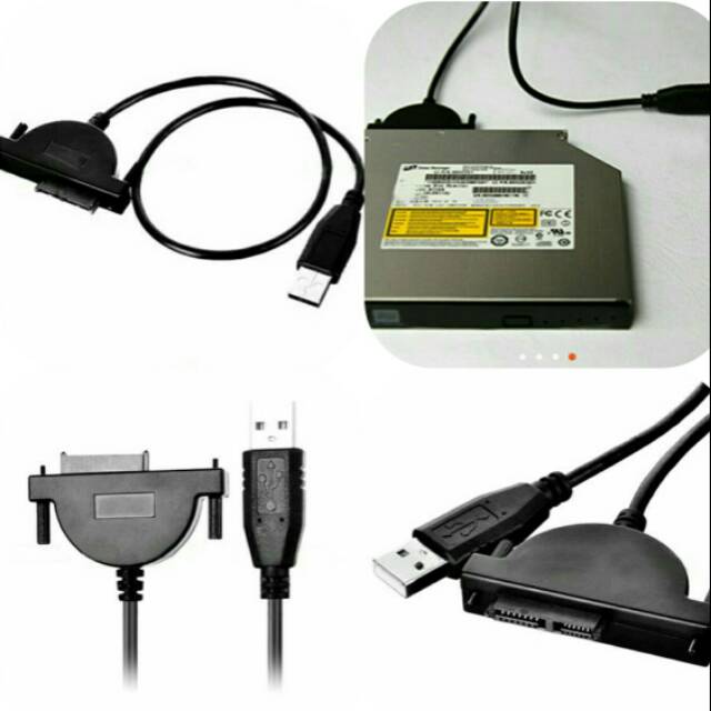 Jual KABEL EXTERNAL DVD DVDROM SATA TO USB | Shopee Indonesia
