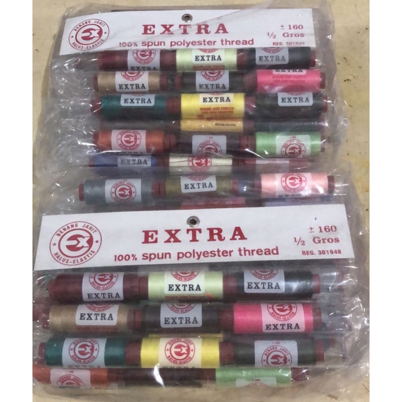 Jual Benang Jahit Extra Renteng 160 yards | Shopee Indonesia