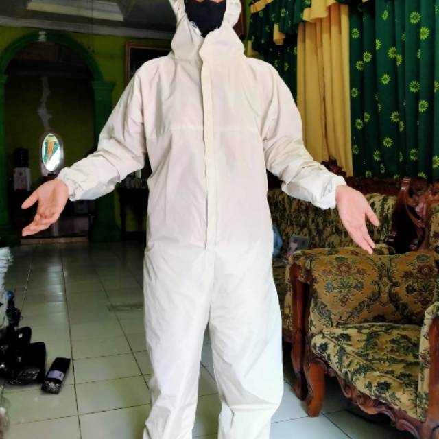 Jual Baju APD Hazmat bahan parasut anti air / Baju Covid | Shopee Indonesia