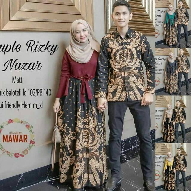Jual Batik Couple kemeja lengan panjang RIZKY Nazar | Shopee Indonesia