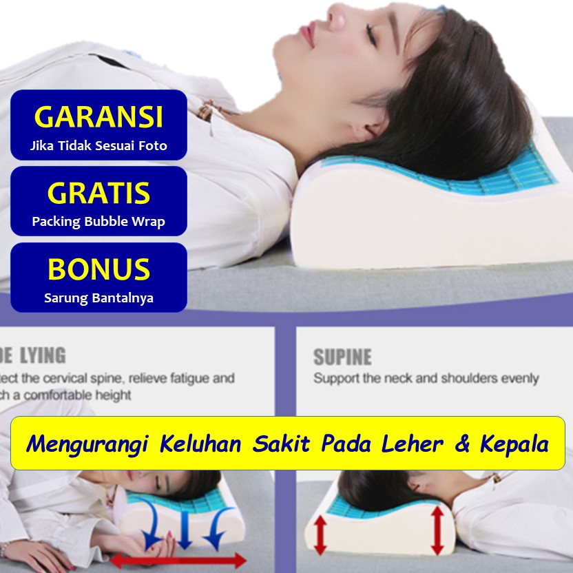 Jual Bantal Tidur Kesehatan Terapi Leher Kepala Dewasa Original Premium ...