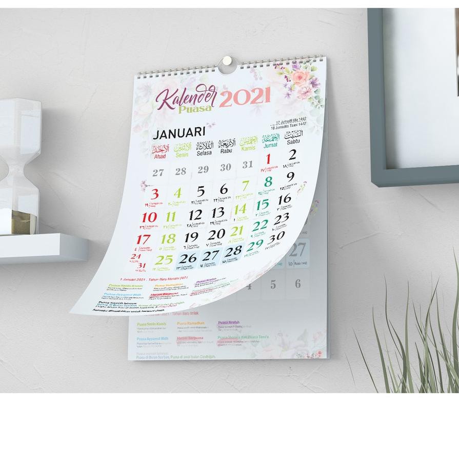 Jual Flash Sale!! (grb-1272) 2021 Kalender Puasa, Kalender Dinding SPIRAL dan KLEM BESI Masehi ...