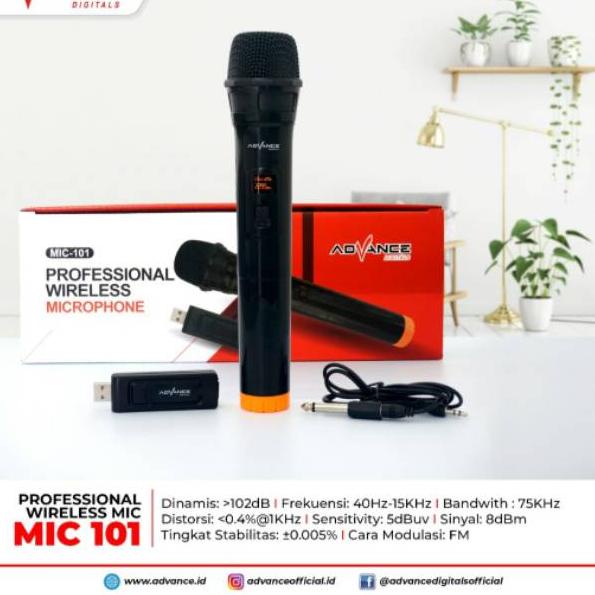 Jual Miliki Advance Wireless Microphone. Mic 101 Advance | Shopee Indonesia