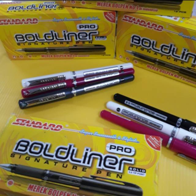 Jual Ballpoint Standard 0.8 / Signature Pen Boldliner Pro / Sign Pen ...