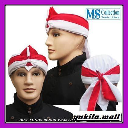 Jual tadanaiakap- iket sunda bendo praktis merah putih - merah, all ...