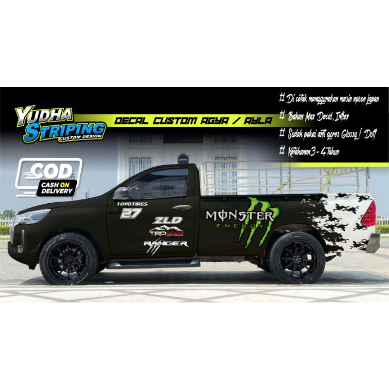 Jual STICKER DECAL MOBIL HILUX / STICKER VARIASI TOYOTA HILUX SINGLE ...