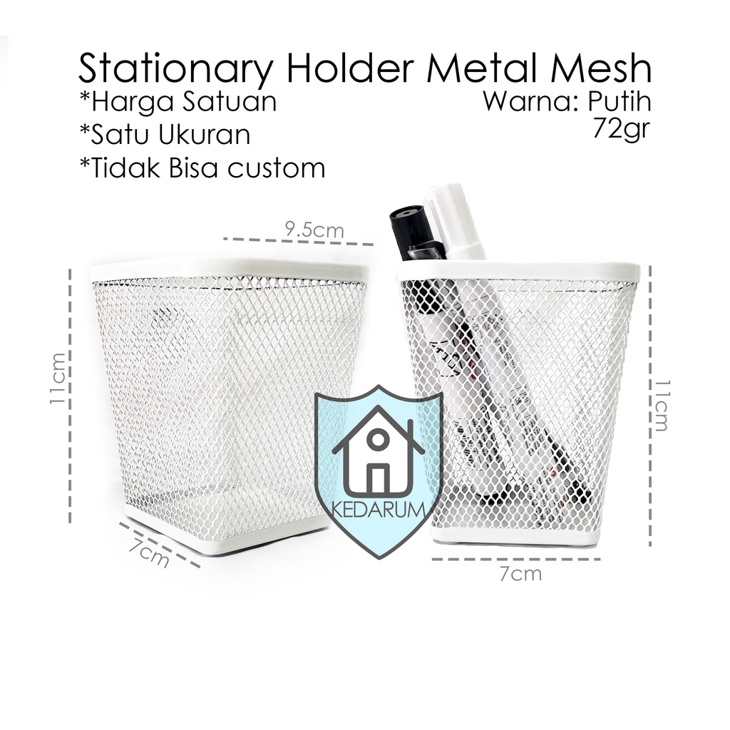 Jual Stationary Holder Metal Mesh, Desk Set Pen Pencil Holder Organizer ...