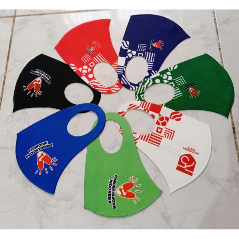 Jual masker bahan scuba indonesia maju 75th printing harga per 1 pcs ...