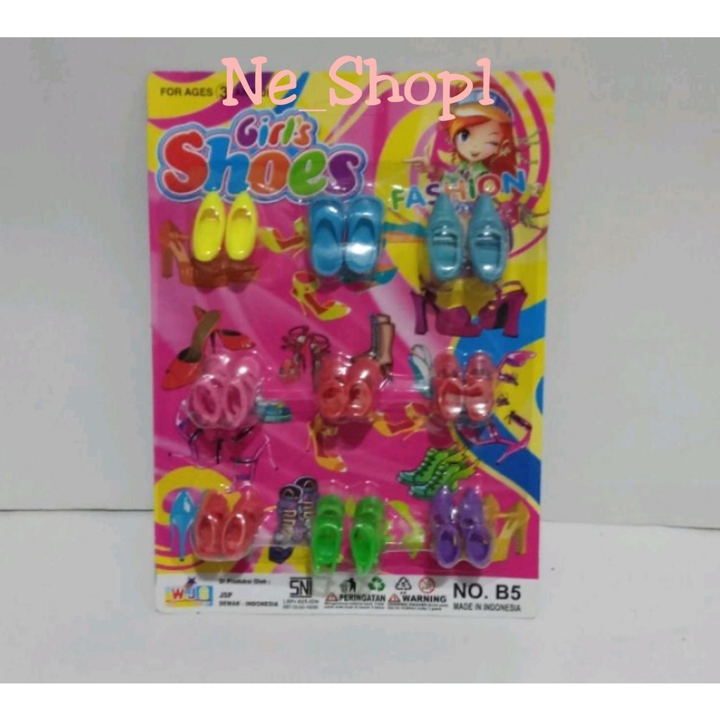 Jual Sepatu Barbie berbagai bentuk dan model isi 9 pasang | Shopee ...