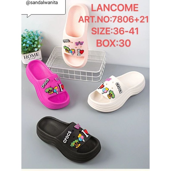 Jual Sandal Fuji Wedges Jelly Wanita Tinggi Hits Korea Tebal | Shopee ...