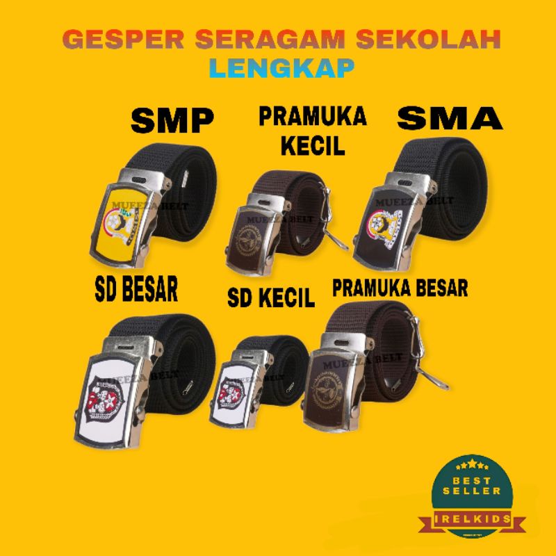 Jual Gesper Seragam Sekolah Lengkap SD SMP SMA PRAMUKA | Shopee Indonesia