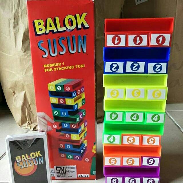 Jual Mainan anak Uno block balok susun + kartu | Shopee Indonesia