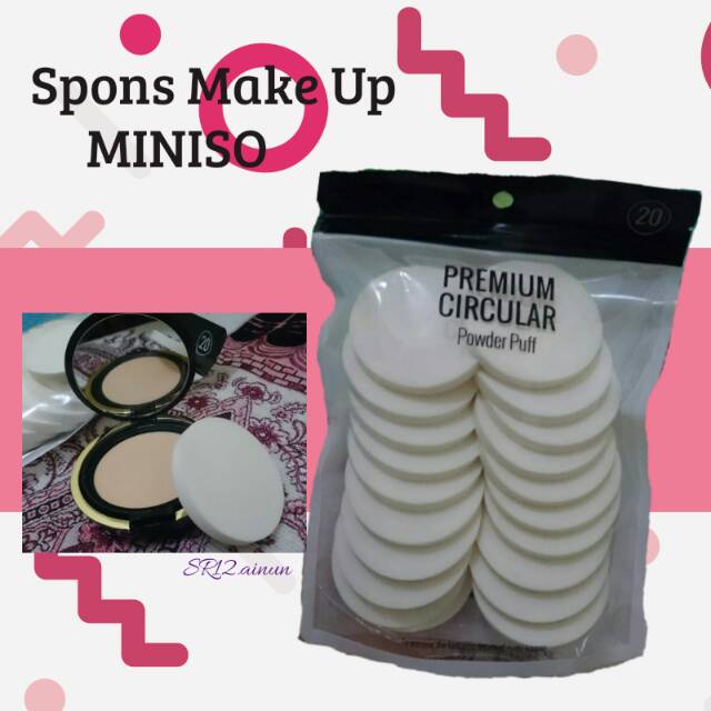 Jual Sponge Make Up MINISO / Powder Puff / Spons Bedak / Miniso ...