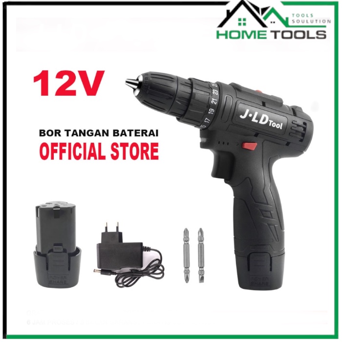 Jual JLD Tols Bor Tangan Cordless Drill 1 Baterai 12S Mesin Bor ...