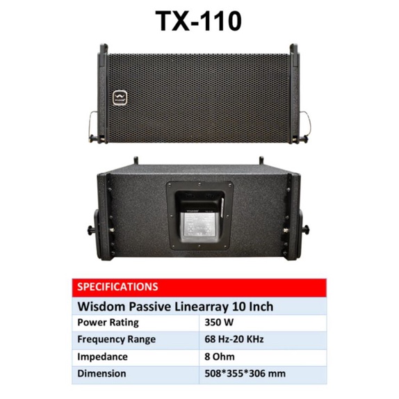 Jual Speaker Line Array Wisdom TX110 TX-110 TX 110 10inch Original Resmi | Shopee Indonesia