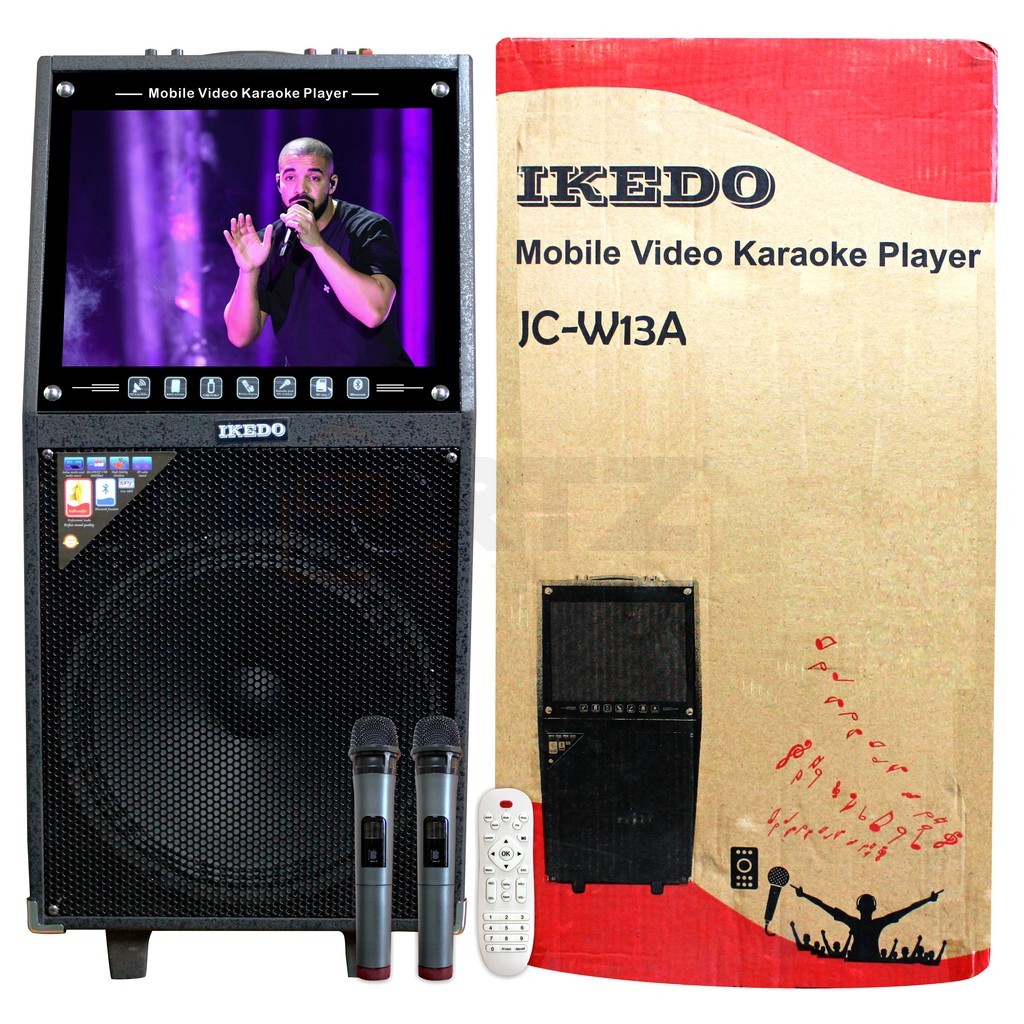 Jual Speaker Bluetooth Ikedo JC-W13A 16 inch LED TV Video Karaoke Player Free Mic | Shopee Indonesia