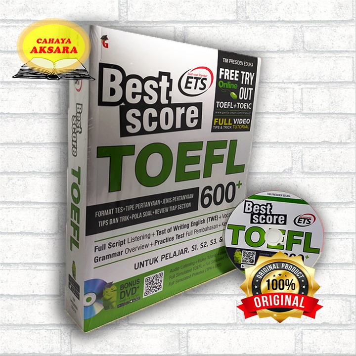 Jual BUKU TOEFL BEST SCORE TOEFL 600+ | Shopee Indonesia