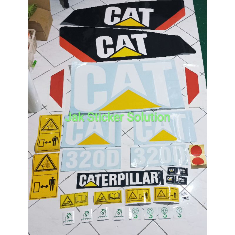 Jual Stiker Excavator Caterpillar Cat 320D Sticker Alat Berat | Shopee ...