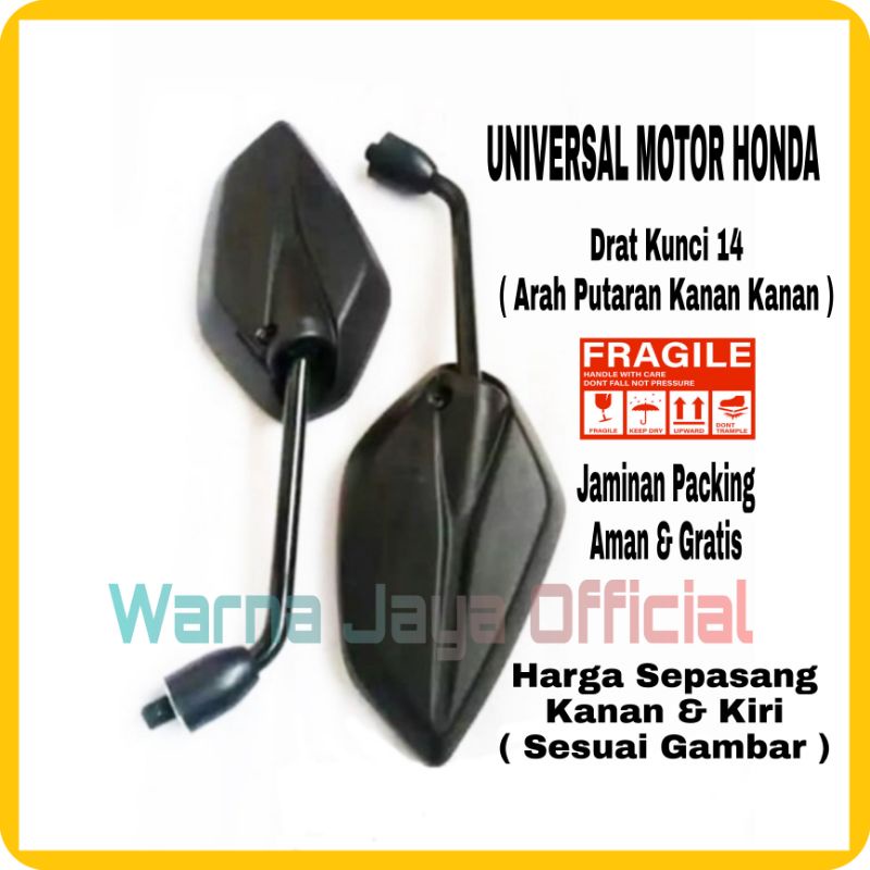 Jual Kaca Spion Standar Motor Honda Megapro Sonic Verza Blade Win CB ...