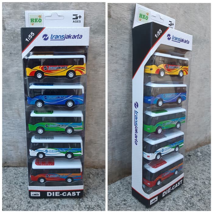 Jual Diecast set mobil busway transjakarta mainan miniatur bus edukasi ...