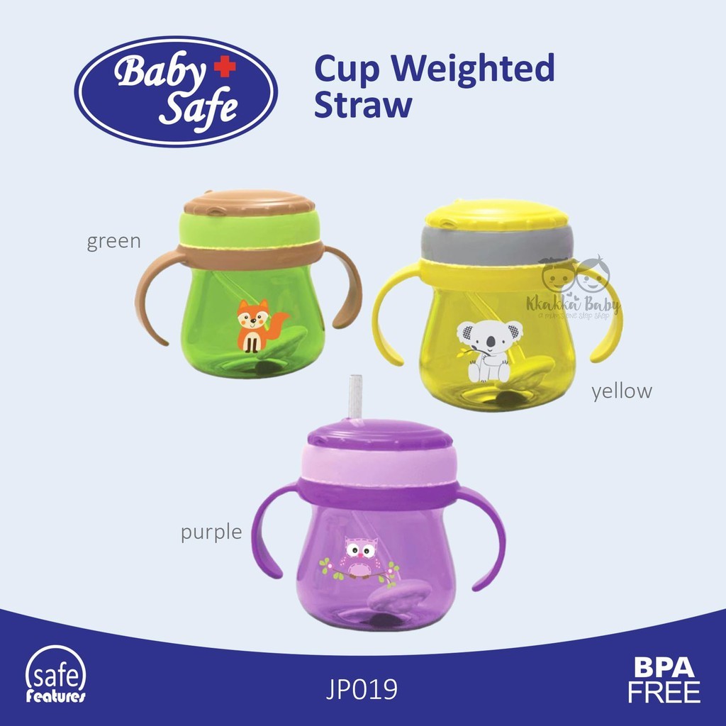 Jual BABY SAFE JP019 TRAINING CUP WITH WEIGHTED STRAW/GELAS SEDOTAN 250 ML / botol minum ...