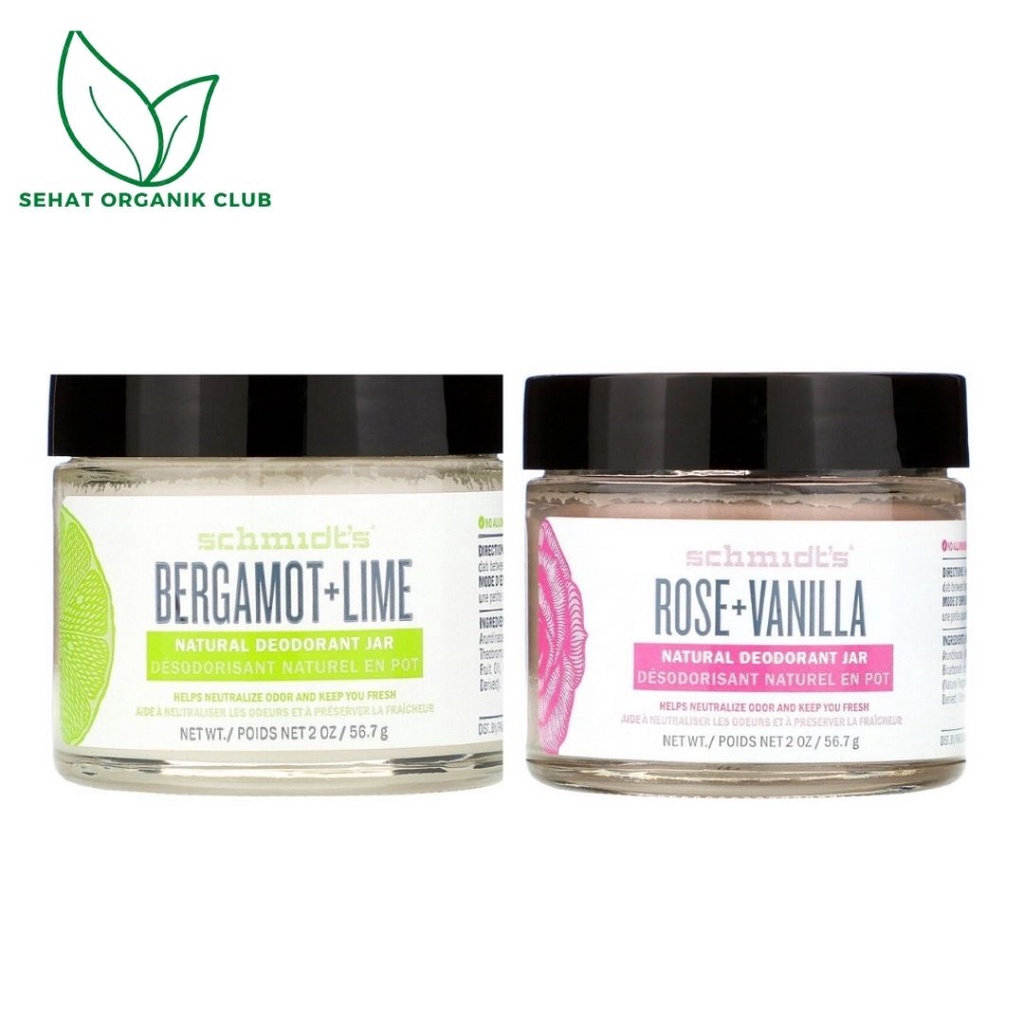 Jual Schmidt's Natural Deodorant Jar Bergamot + Lime 56.7 g ; Deodorant ...