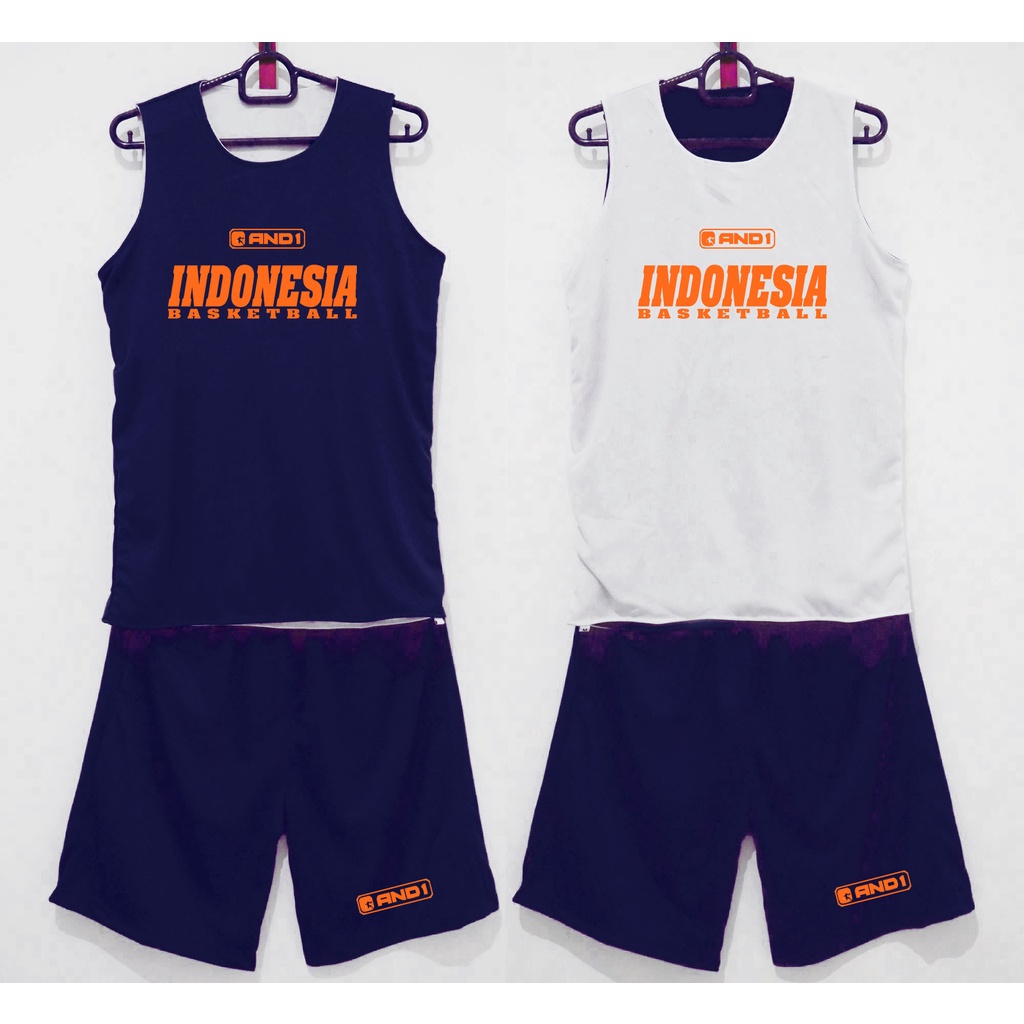 Jual Baju Basket / Training Jersey bolak balik Indonesia Basketball ...