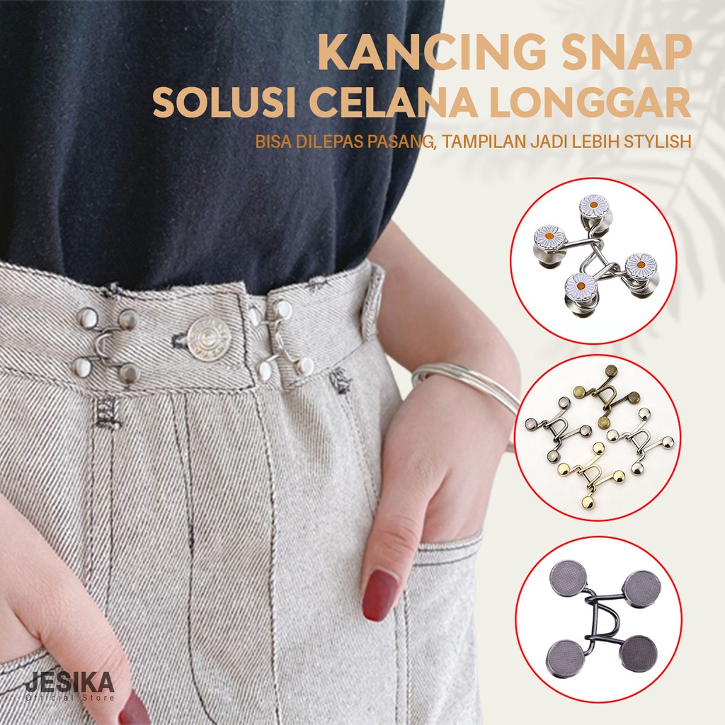 Jual Kancing celana pengecil pinggang jeans longgar kebesaran model ...