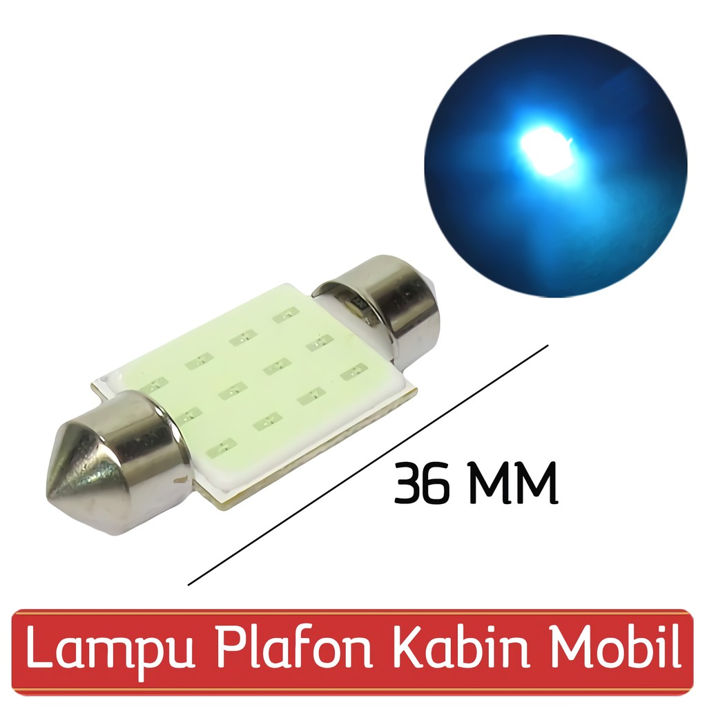 Jual Otomobil Lampu Plafon Kabin Mobil 36 mm 1 Pcs LED COB Plasma ...