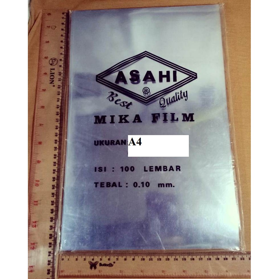 Jual Plastik Mika Mica Film A4 Warna Clear Bening Merk Asahi Bagus Murah 20 lembar READY STOCK ...