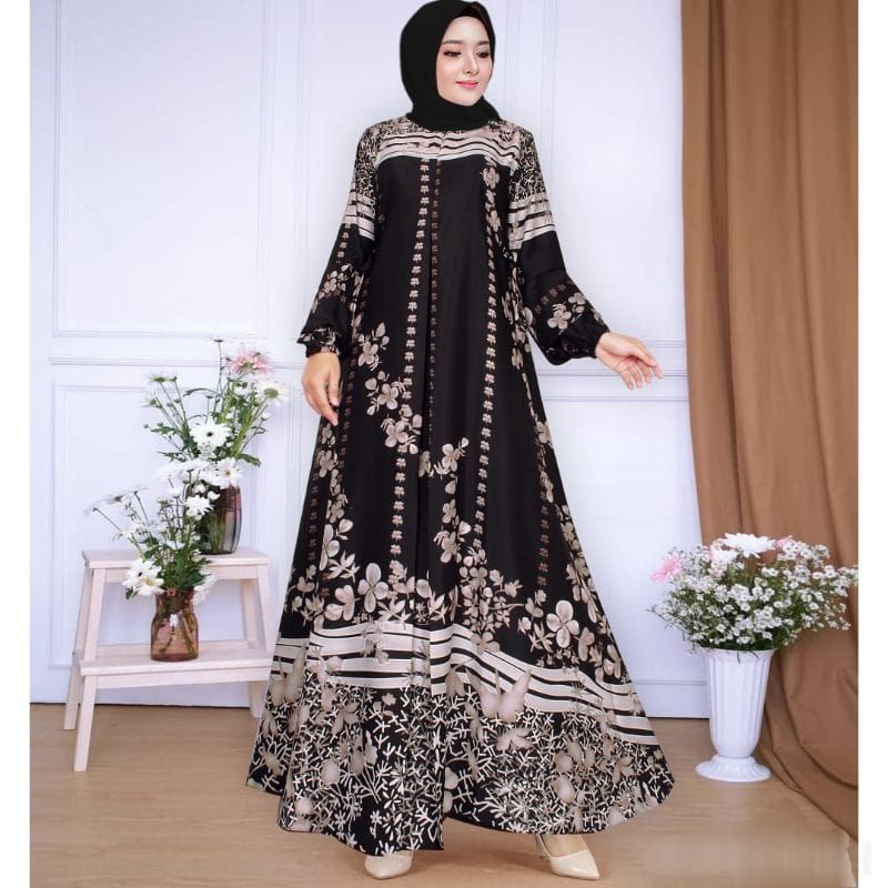 Jual Gamis silk premium busui jumbo terbaru promo | Shopee Indonesia