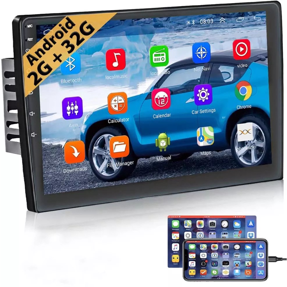 Jual Head Unit Double Din 10 inch Android TouchScreen GPS Wifi BT USB ...