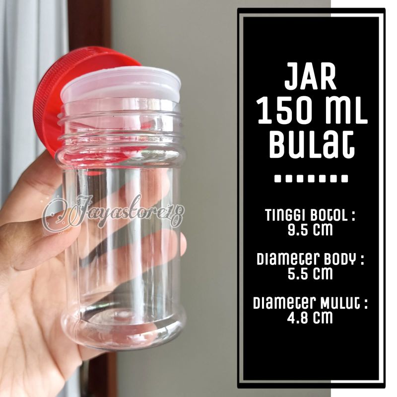Jual botol jar 150ml botol sambal bulat - KHUSUS GOSEND GRAB- diameter ...